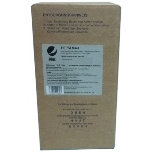 Pepsi Zero Zucker® Postmix 10 l (ehem. Pepsi Max®) - PostmixSirup24.com